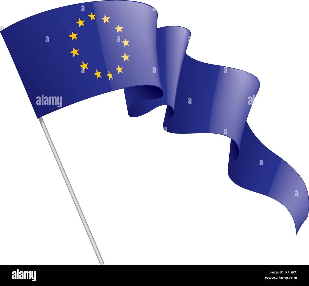 European union flag, vector illustration on a white background Stock ...