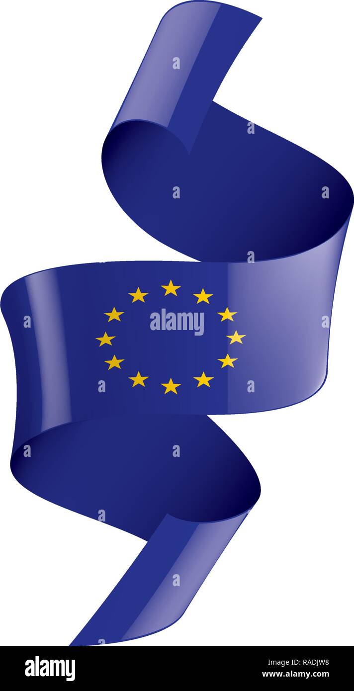 European union flag, vector illustration on a white background Stock ...