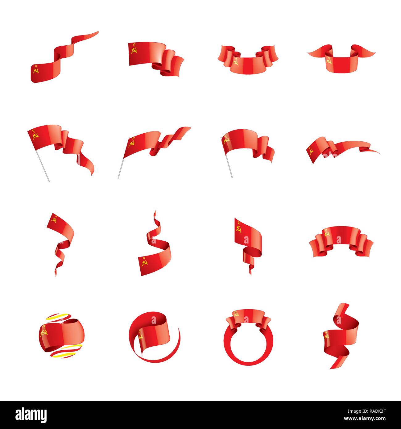 The red flag of the USSR. Vector illustration on white background Stock ...