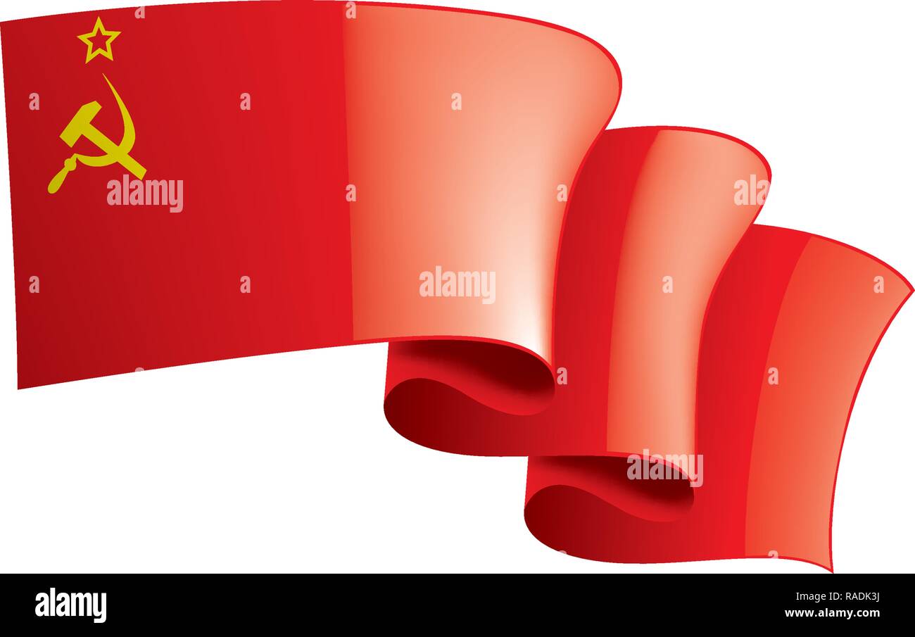 The red flag of the USSR. Vector illustration on white background Stock ...