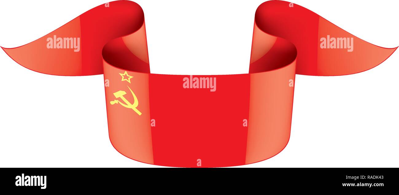 The red flag of the USSR. Vector illustration on white background Stock ...