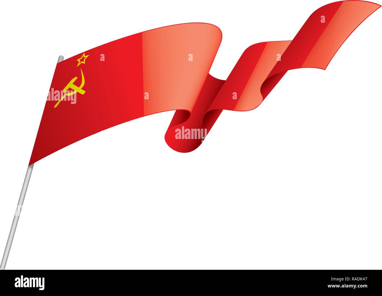 Flying soviet union flag Stock Vector Images - Alamy