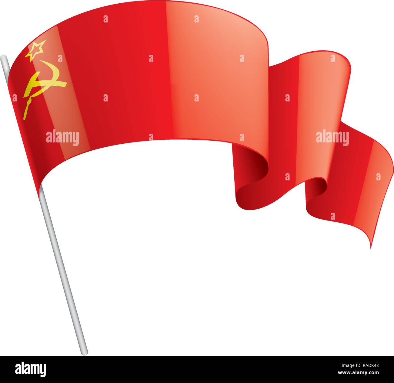 Flying soviet union flag Stock Vector Images - Alamy