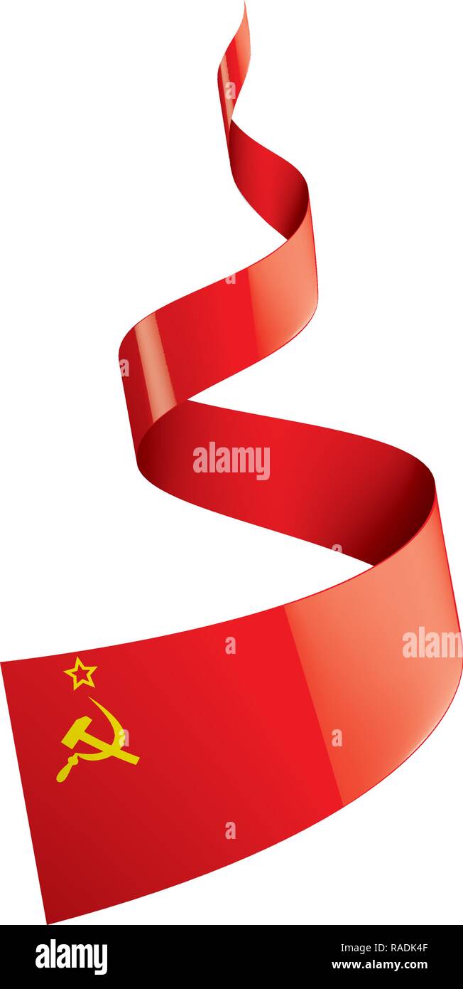 The red flag of the USSR. Vector illustration on white background Stock ...