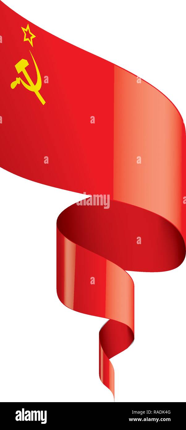 The red flag of the USSR. Vector illustration on white background Stock ...