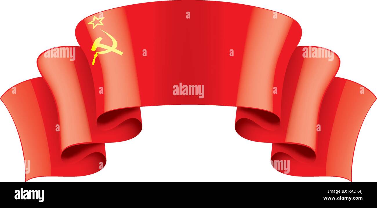 The red flag of the USSR. Vector illustration on white background Stock ...