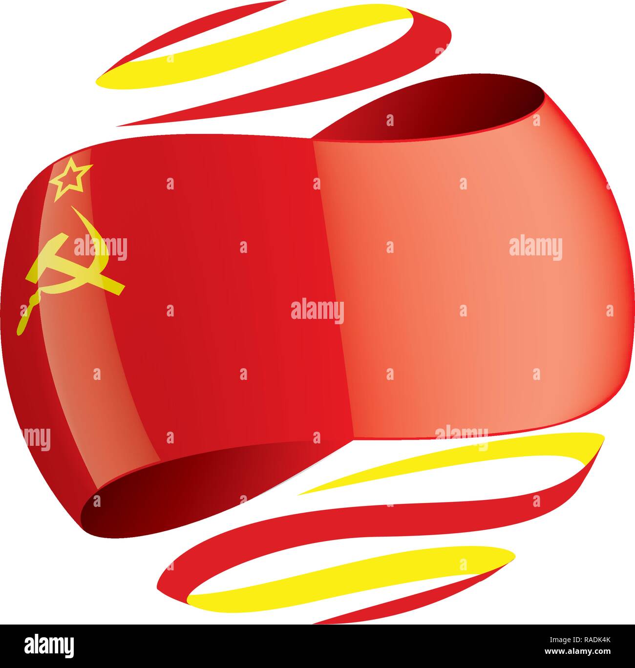 Flying soviet union flag Stock Vector Images - Alamy