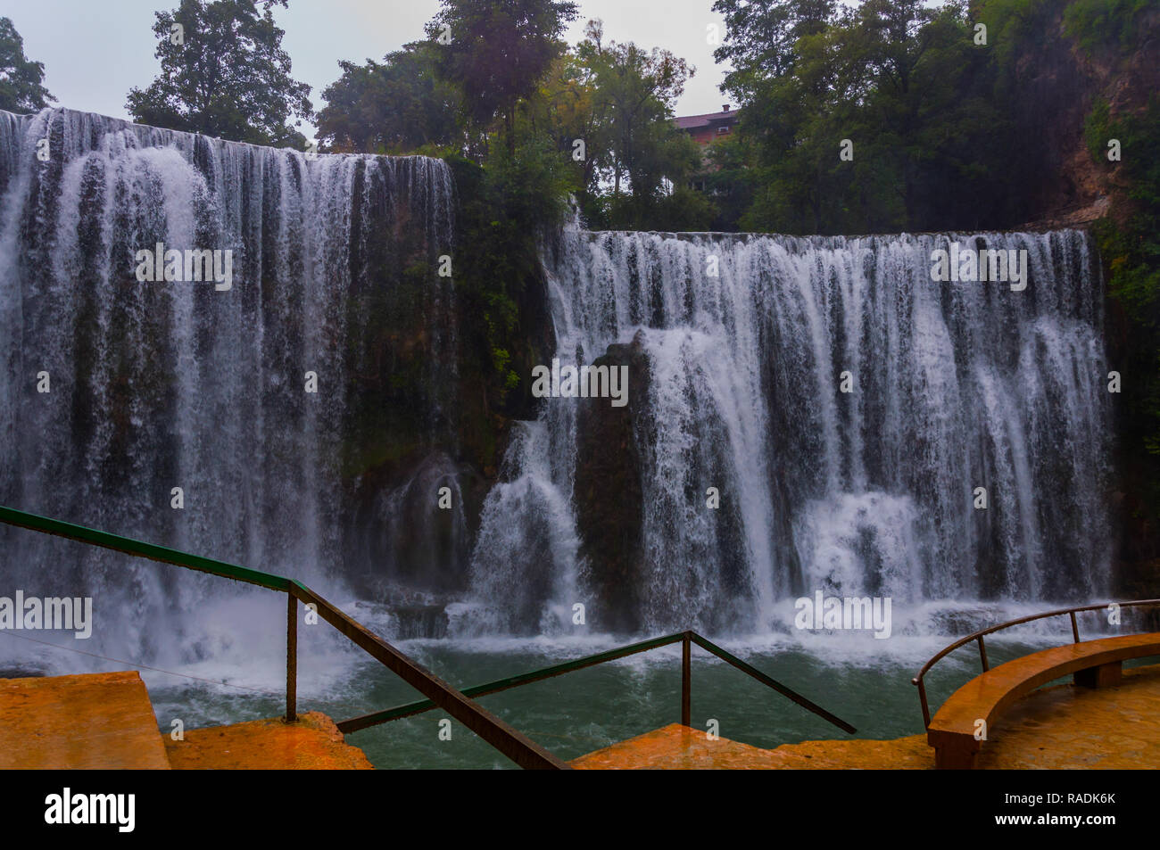 Jajce waterfall in Bosnia and Herzegovina Stock Photo - Alamy