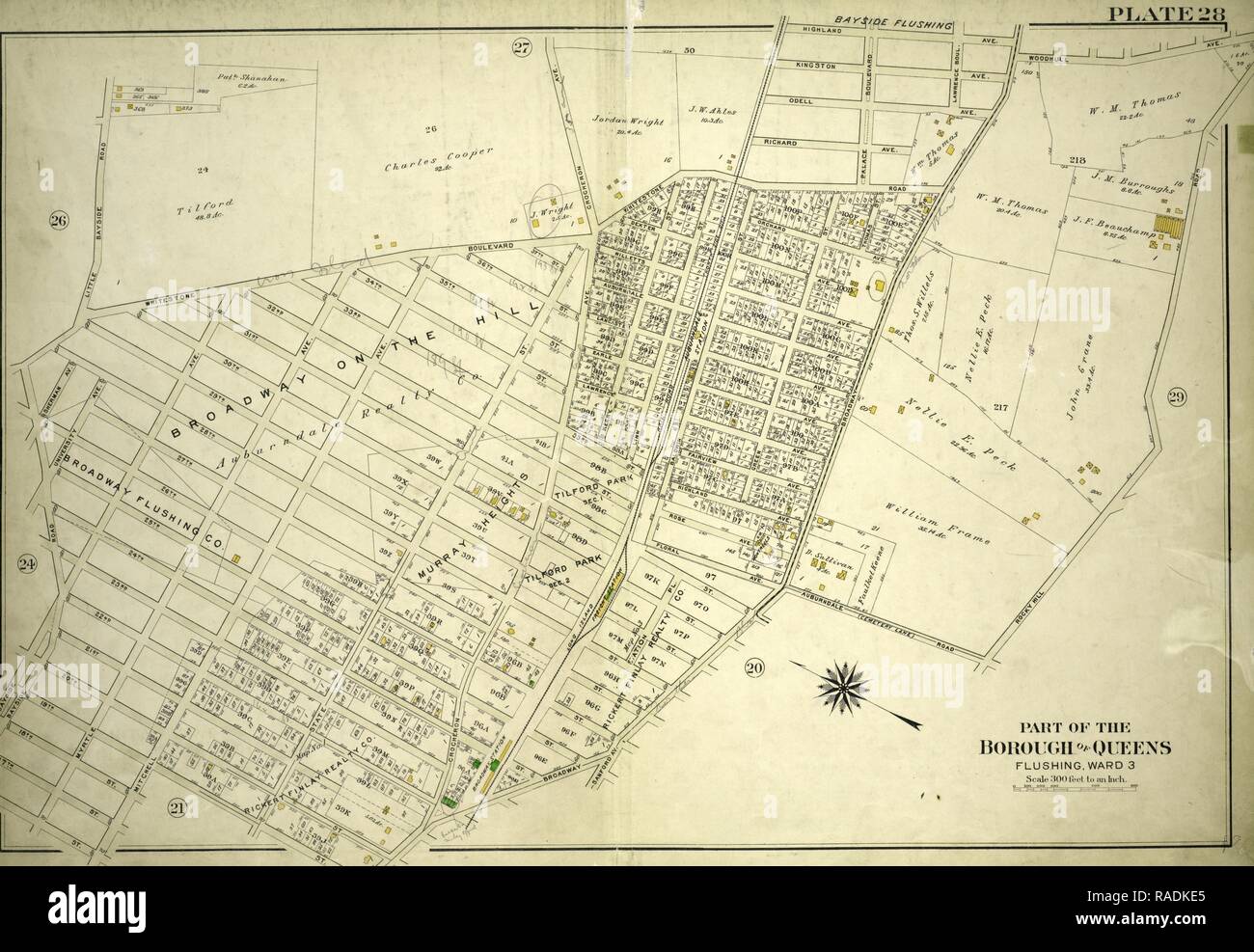Old map of flushing new york hi-res stock photography and images - Alamy