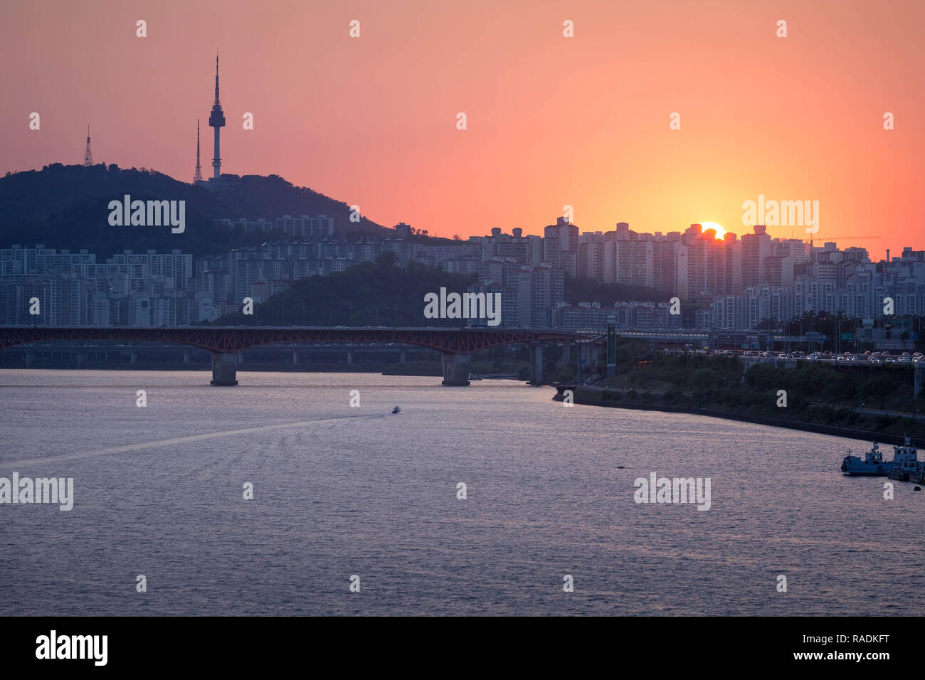 Seoul city and Han river, South Korea Stock Photo - Alamy