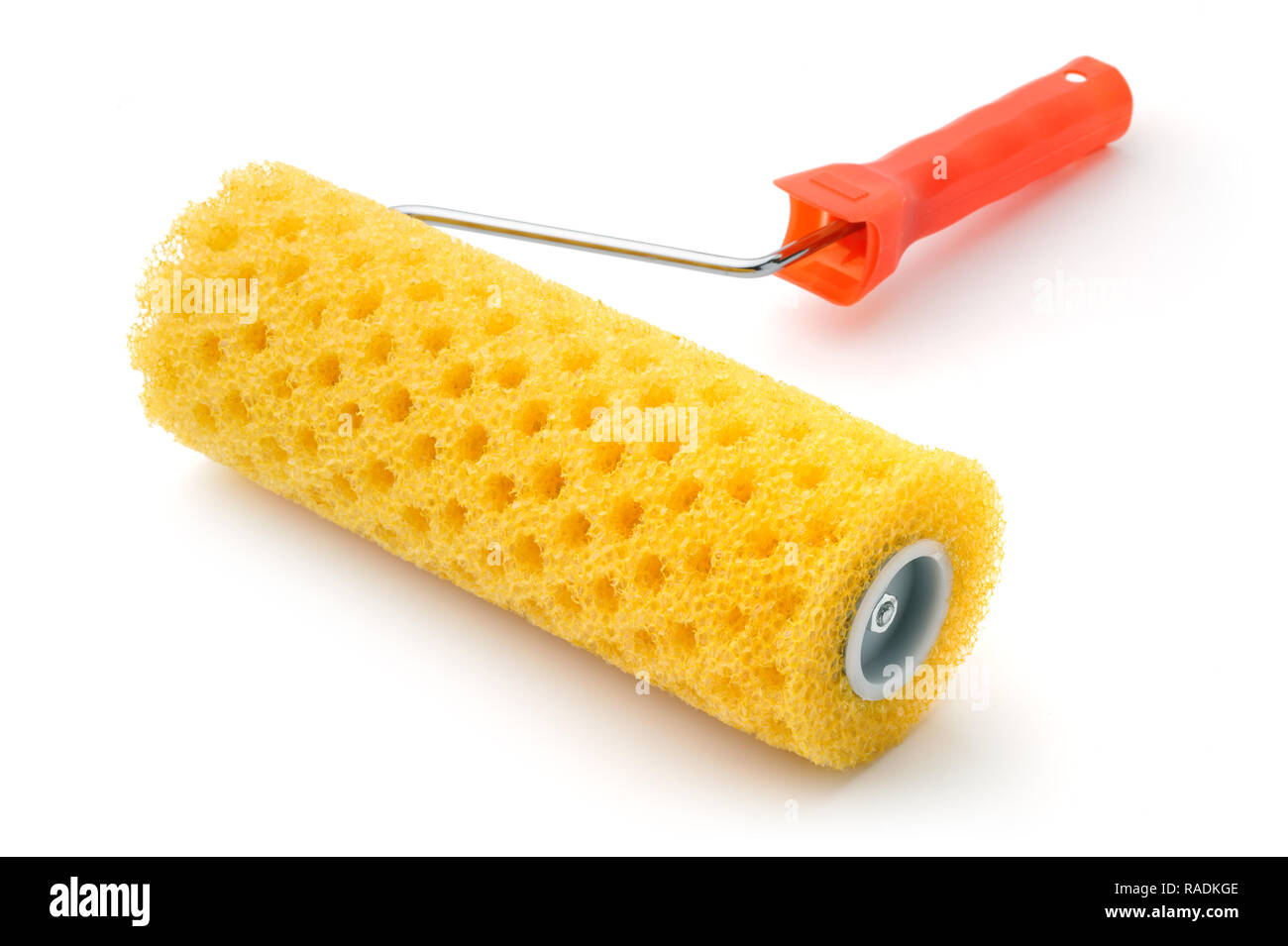 Yellow background paint roller hi-res stock photography and images - Alamy