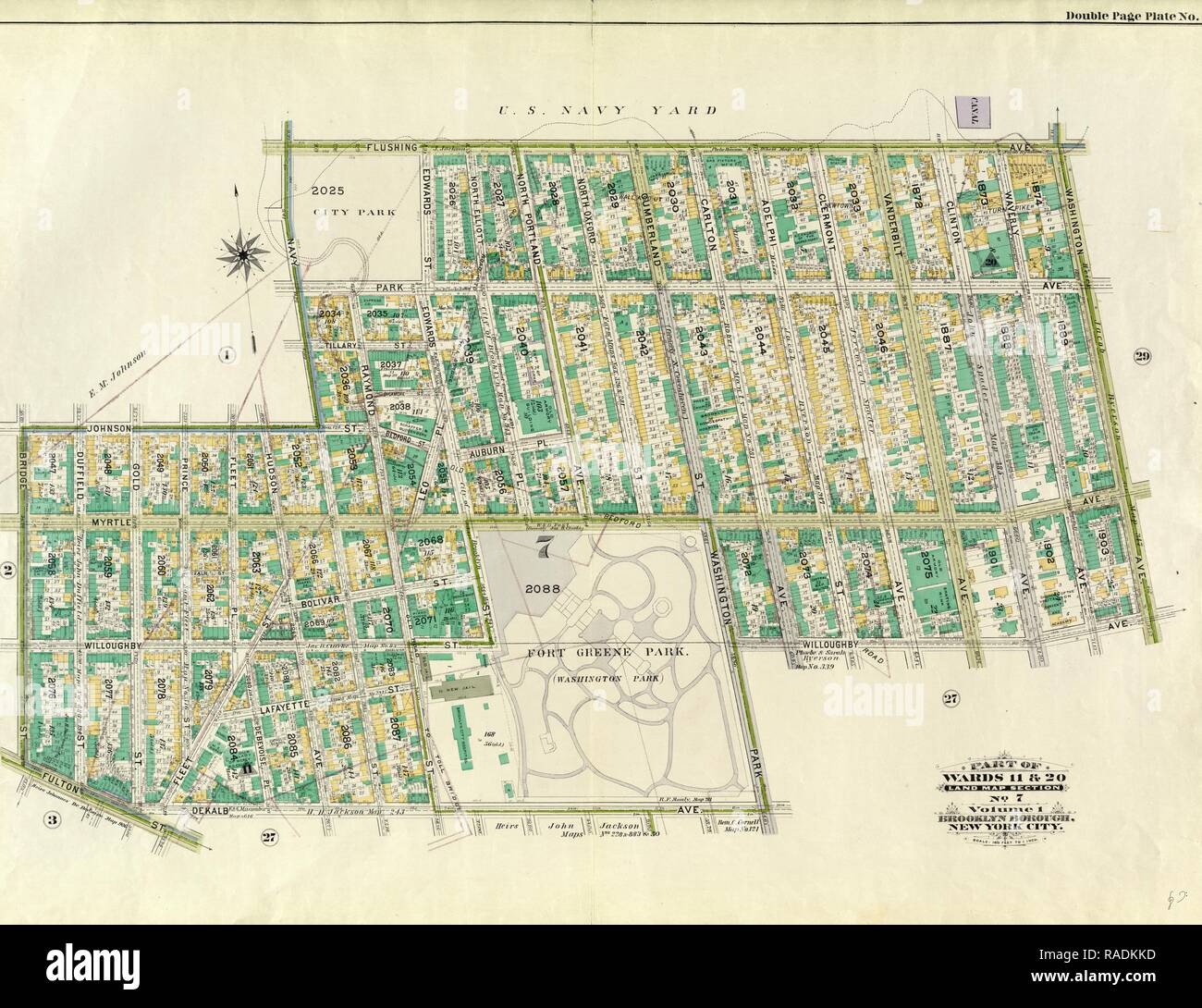Part of Wards 11 & 20. Land Map Section, No. 7, Volume 1, Brooklyn ...