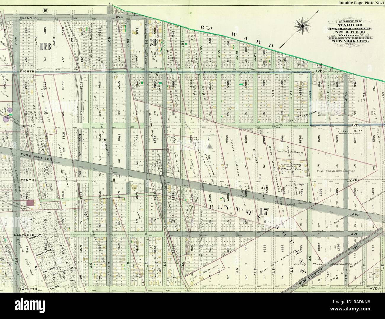 Part of Ward 30, Land Map Sections, Nos. 3, 17 & 18, Volume 2, Brooklyn ...