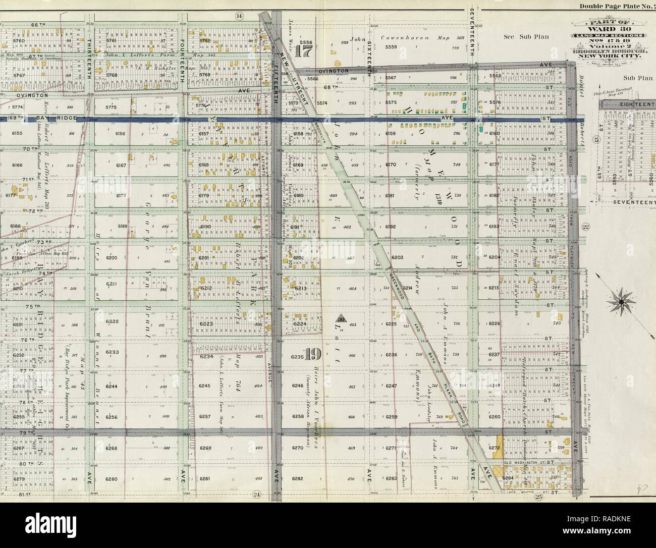Old map of flatbush hi-res stock photography and images - Alamy
