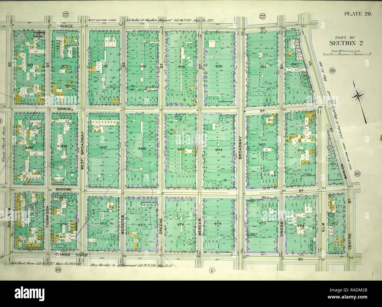 Plate 20, Part of Section 2: Bounded by Prince Street, Marion Street ...