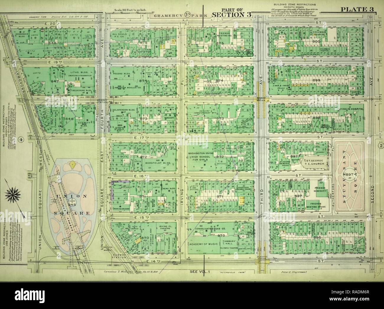 New york map union square hi-res stock photography and images - Alamy