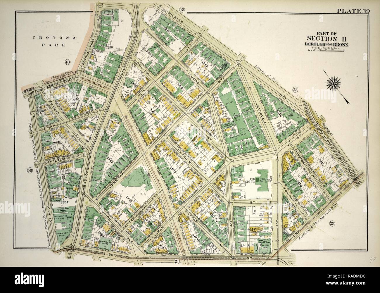 Plate 39, Part of Section 11, Borough of the Bronx. Bounded by Clinton ...