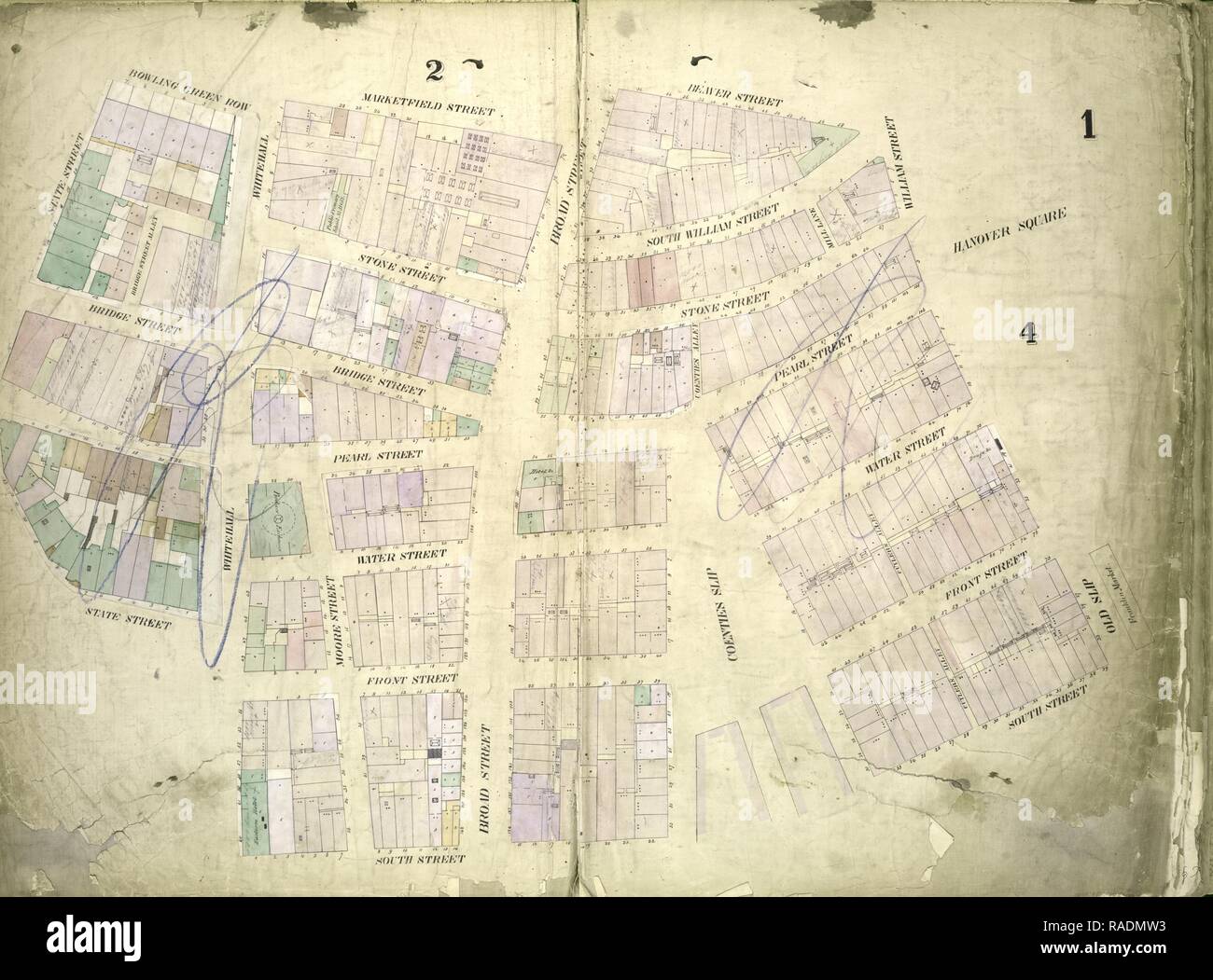 Plate 1: Map bounded by Bowling Green Row, Marketfield Street, Beaver ...
