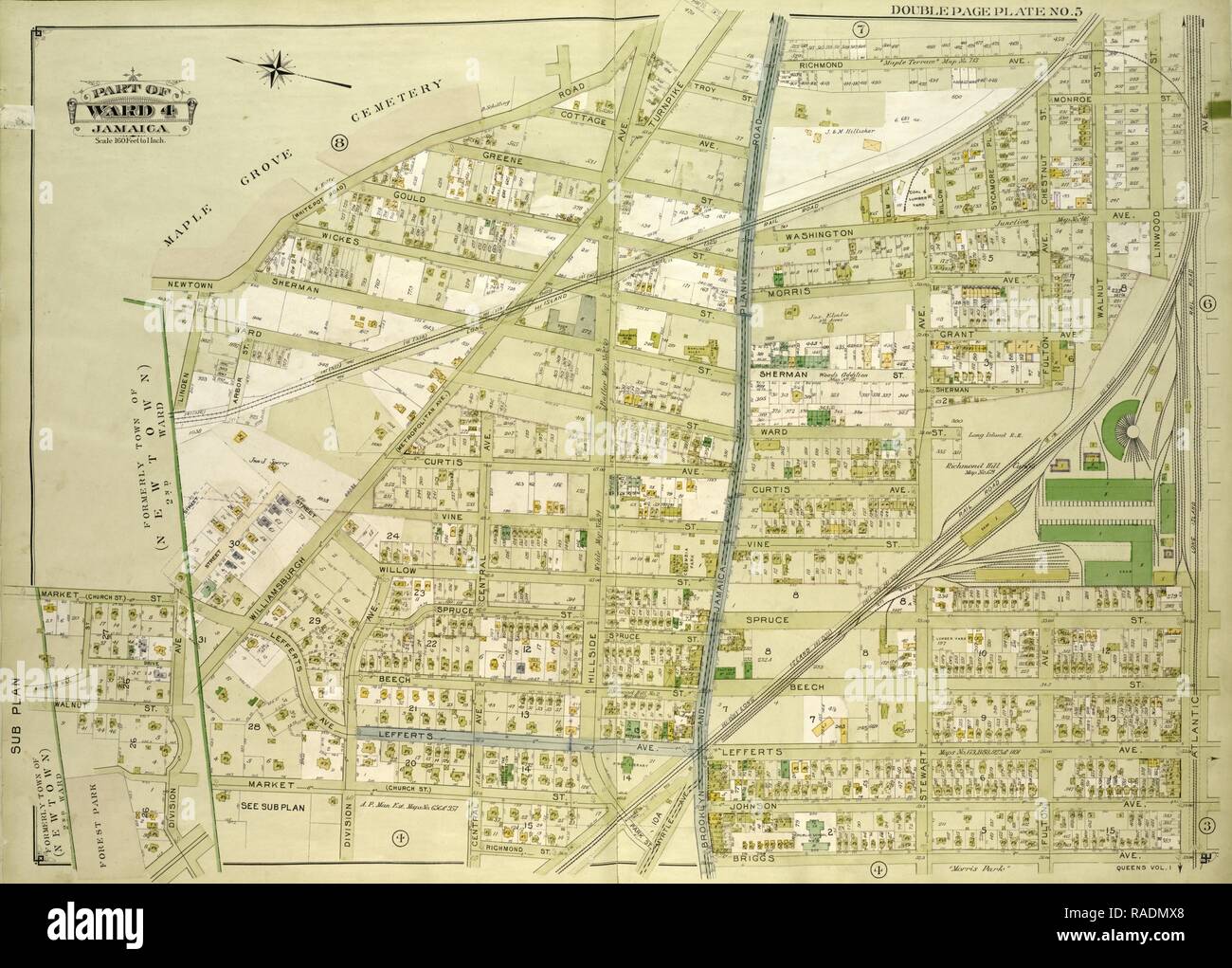 Queens, Vol. 1, Double Page Plate No. 5, Sub Plan, Map bounded by ...