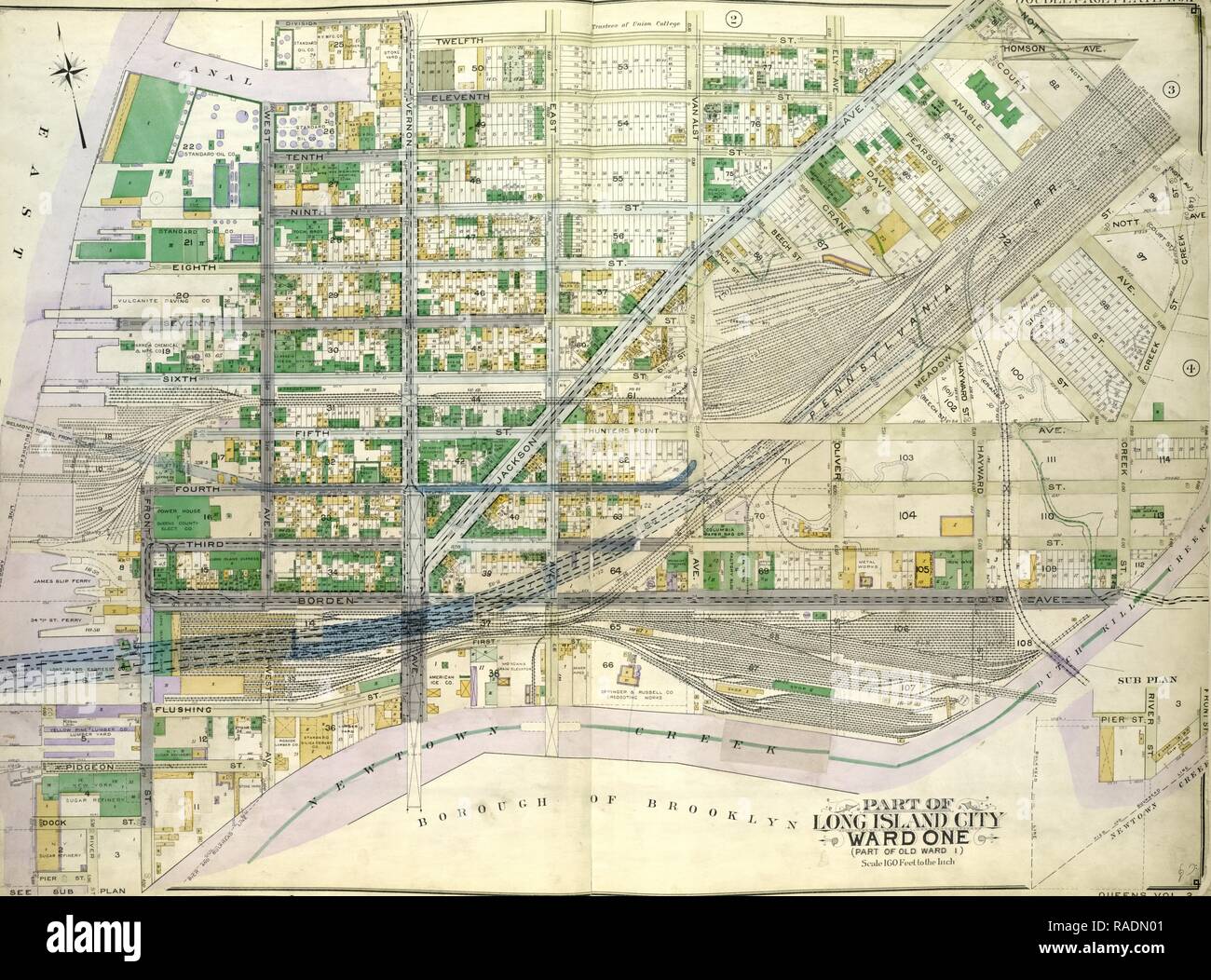 Queens, Vol. 2, Doble Page Plate No. 1, Part of Long Island City Ward ...
