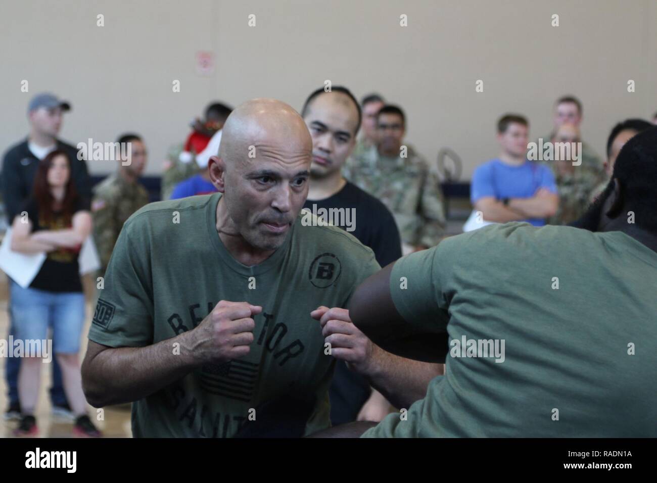 Bellator MMA fighter, and UFC Hall of Famer, Royce Gracie demonstrates ...