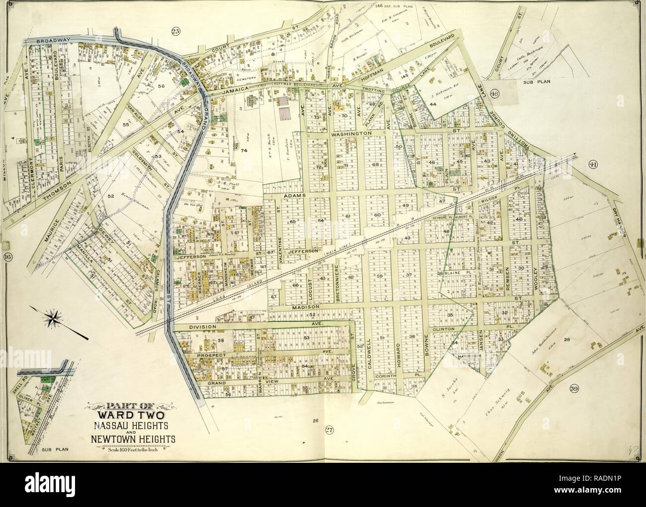 Queens, Vol. 2, Double Page Plate No. 26, Part of Ward two Nassau ...