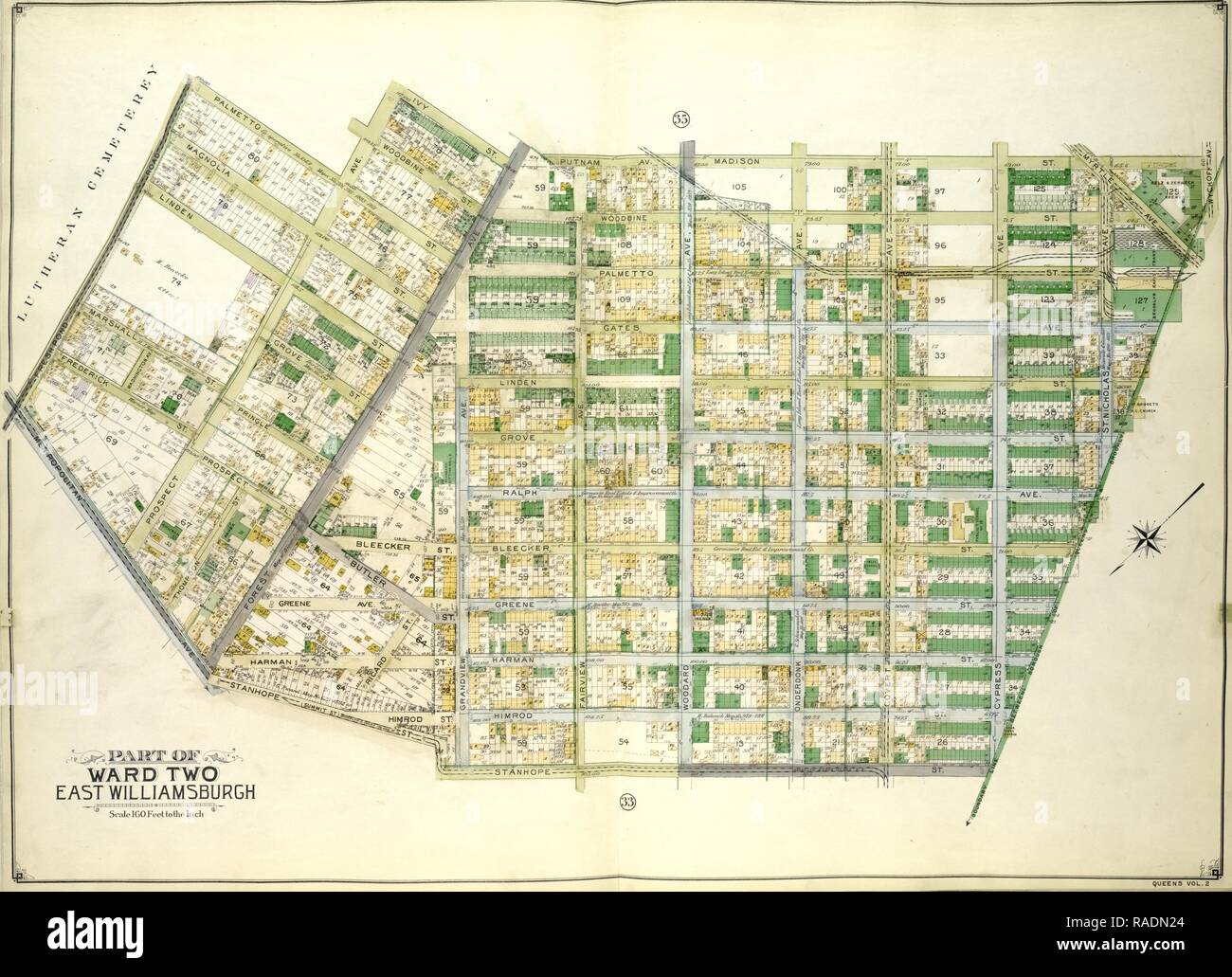 Queens, Vol. 2, Double Page Plate No. 34, Part of Ward Two East ...