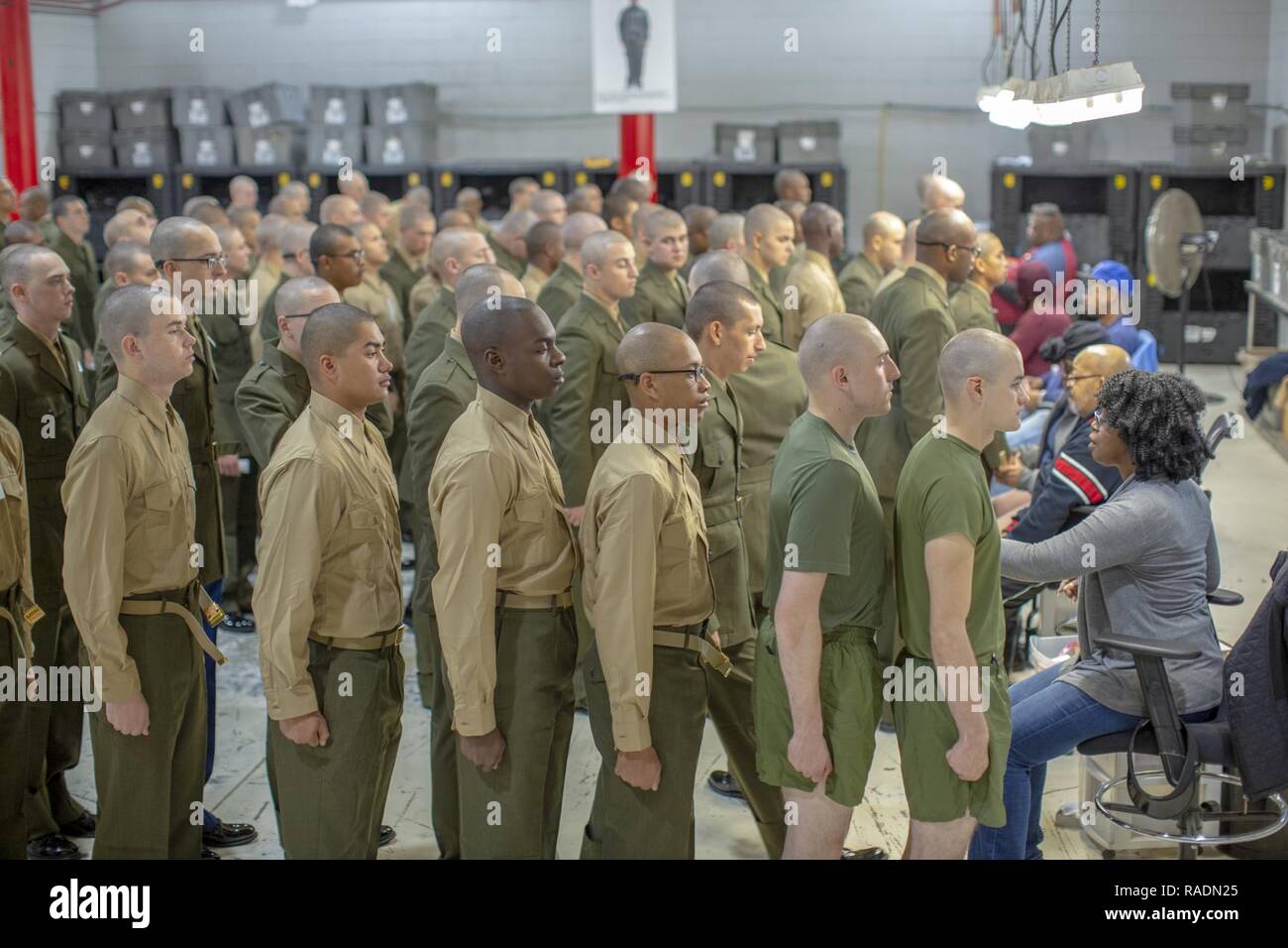 Recruits with Delta Company, 1st Recruit Training Battalion, have their ...