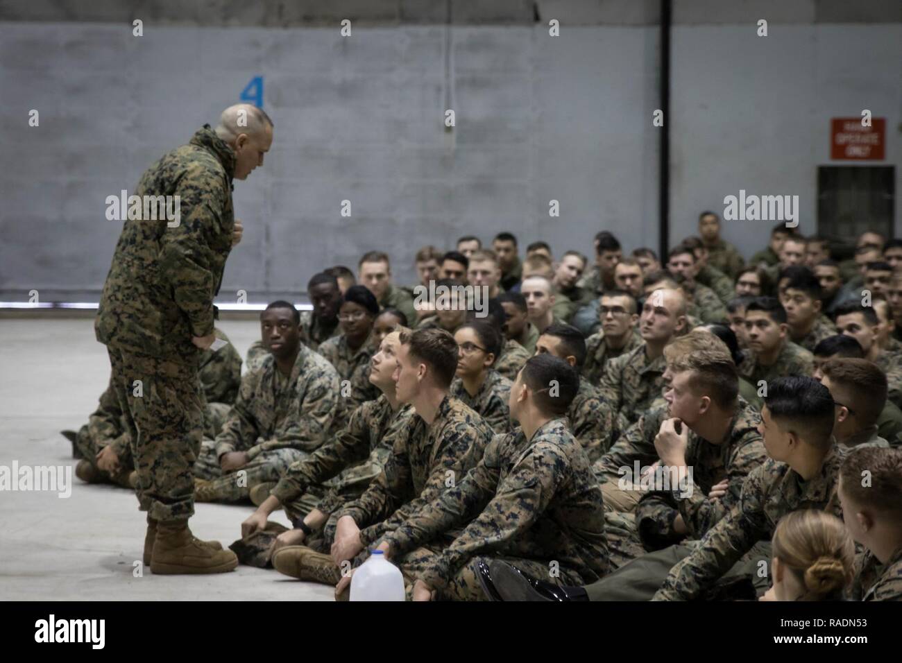 Marines with Marine Aircraft Group 14 sit down with their sergeants ...