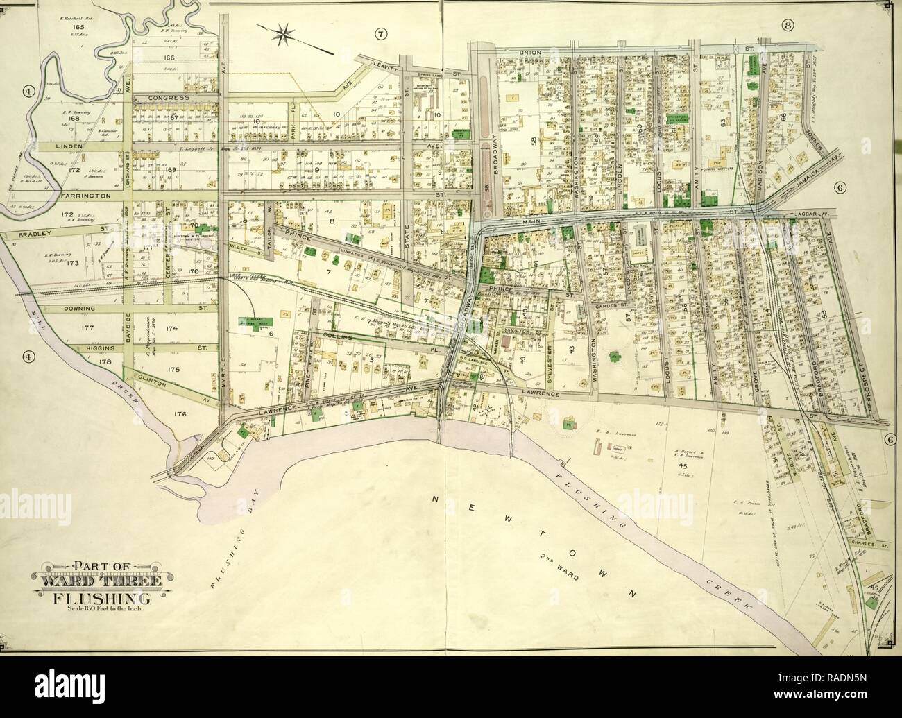 Queens, Vol. 3, Double Page Plate No. 5, Part of ward Three Flushing ...