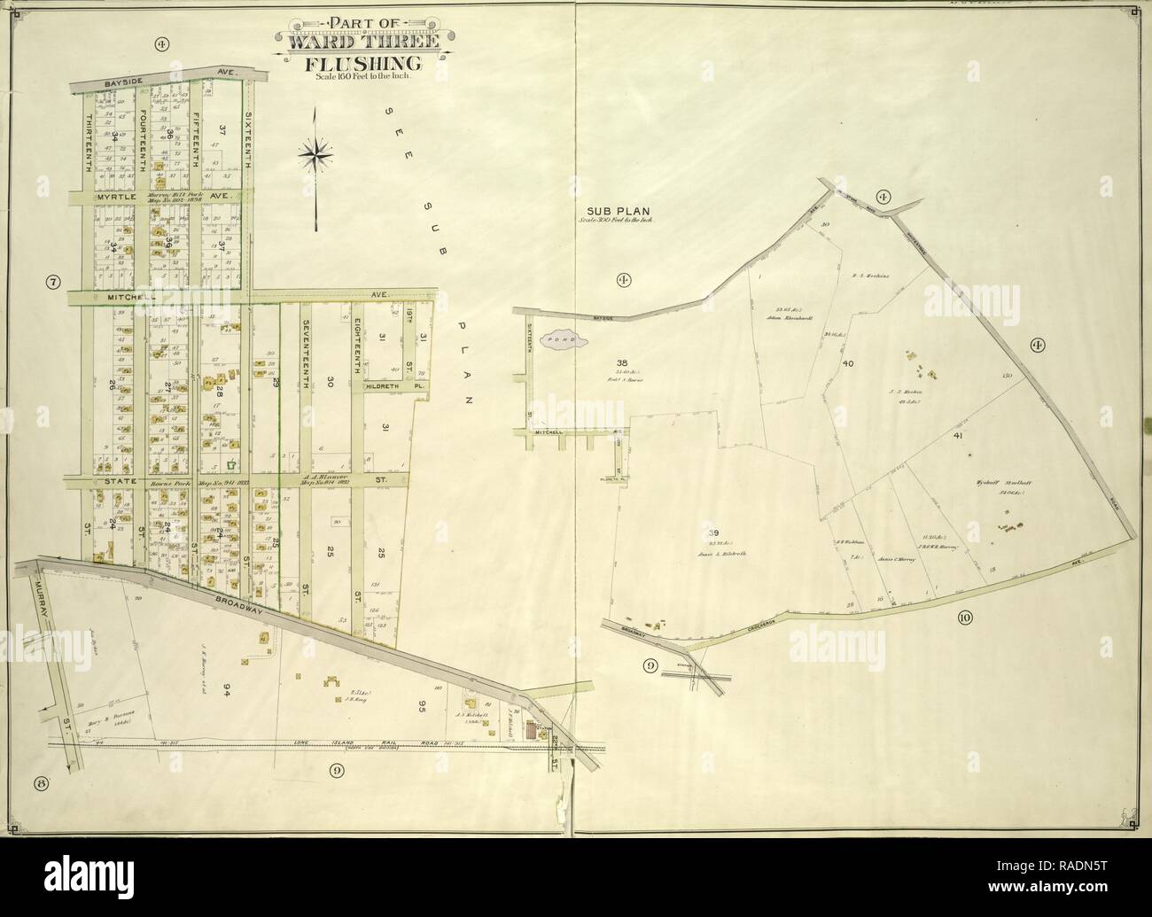 Queens, Vol. 3, Double Page Plate No. 11, Part of Ward Three Flushing ...