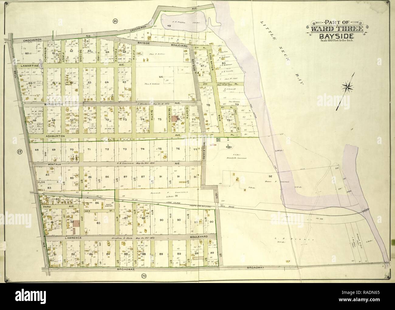 Queens, Vol. 3, Double Page Plate No. 18, Part of ward Three Bayside ...