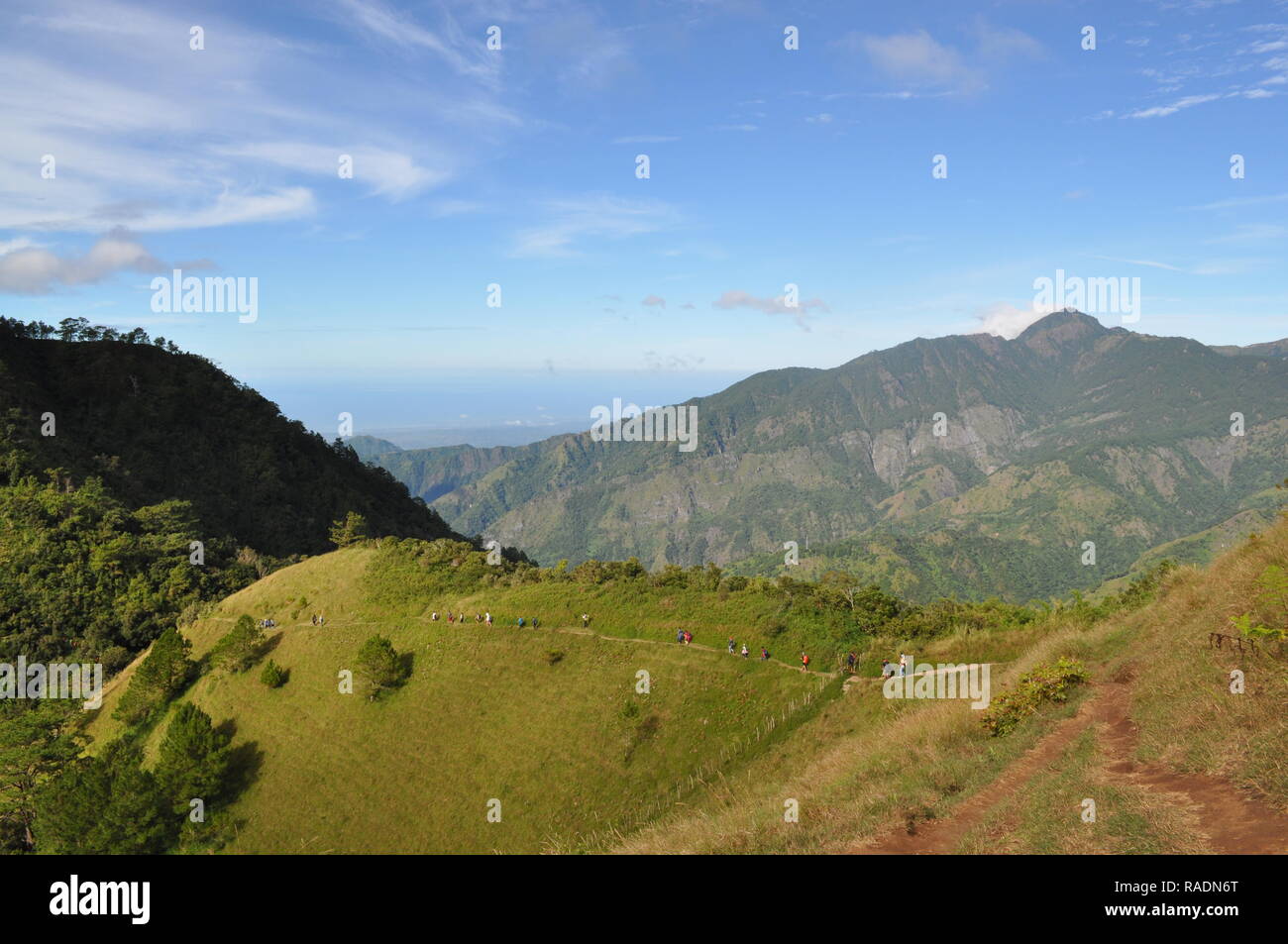 Communication and broadcasting equipment mounted on the summit of Mount ...