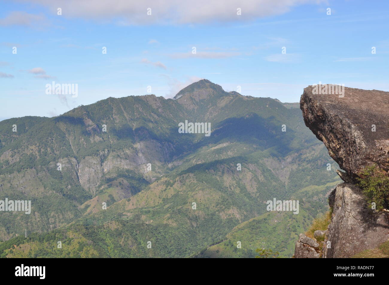 Communication and broadcasting equipment mounted on the summit of Mount ...