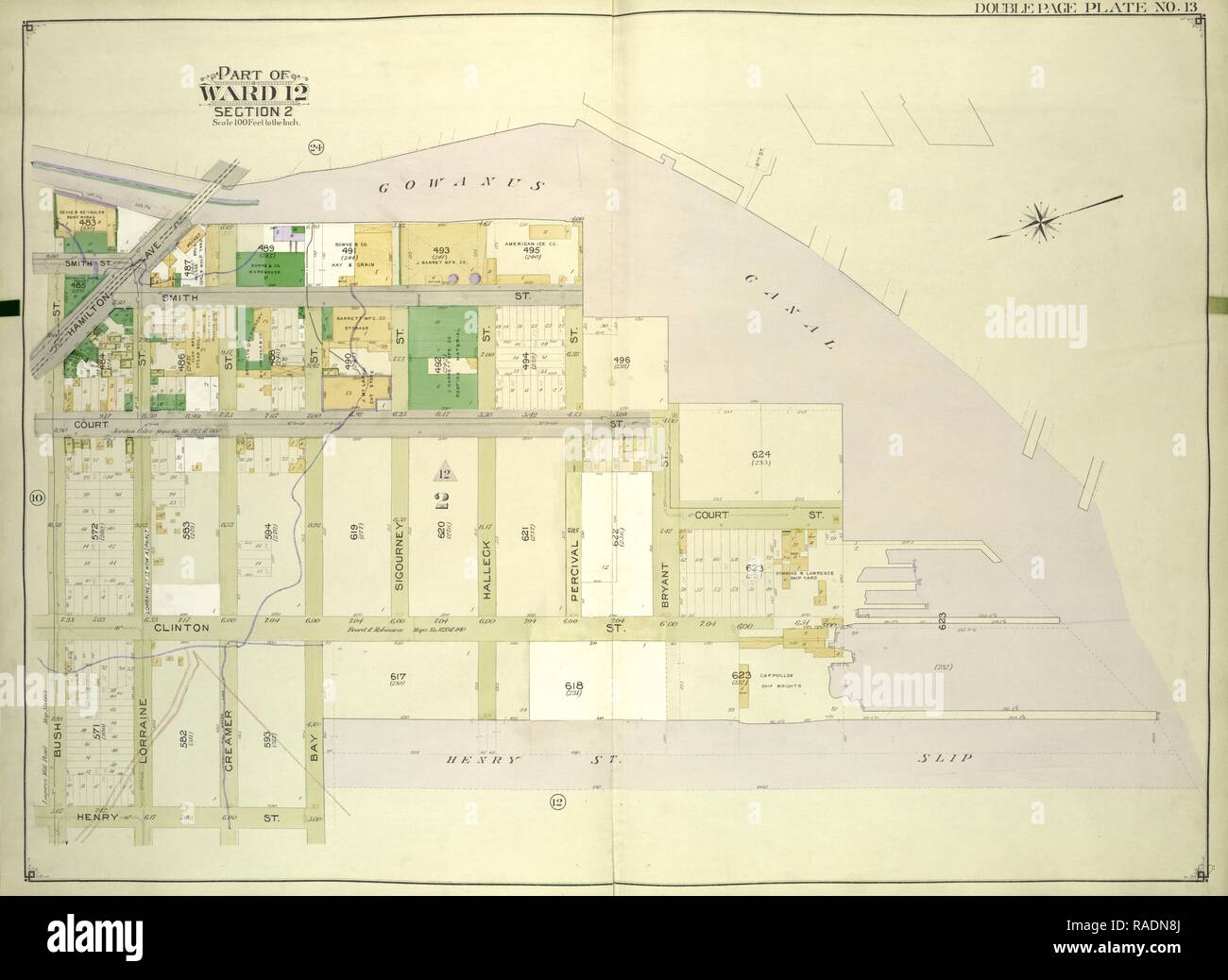 Brooklyn, Vol. 1, Double Page Plate No. 13, Part of Ward 12, Section 2 ...