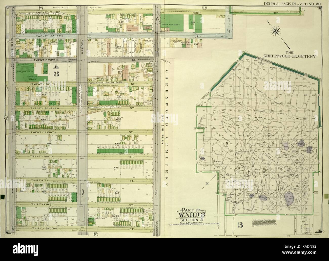 Brooklyn, Vol. 1, Double Page Plate No. 30, Part of Ward 8, Section 3 ...