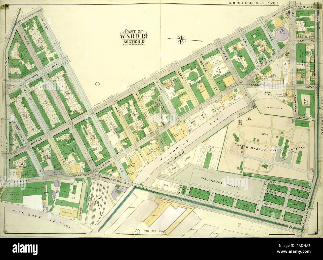 Brooklyn, Vol. 3, Double Page Plate No. 1, Part of Ward 19, Section 8 ...
