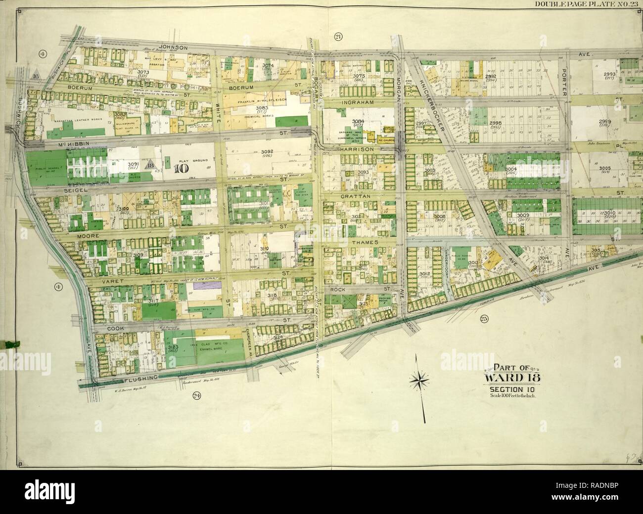 Brooklyn, Vol. 3, Double Page Plate No. 23, Part of Ward 18, Section 10 ...