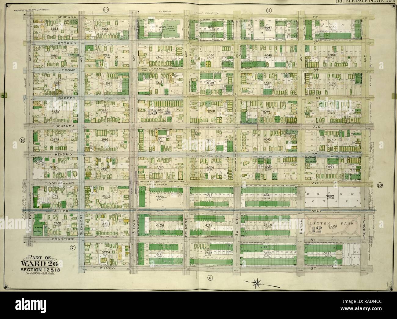 Brooklyn, Vol. 4, Double Page Plate No. 9, Part of Ward 26, Sections 12 ...