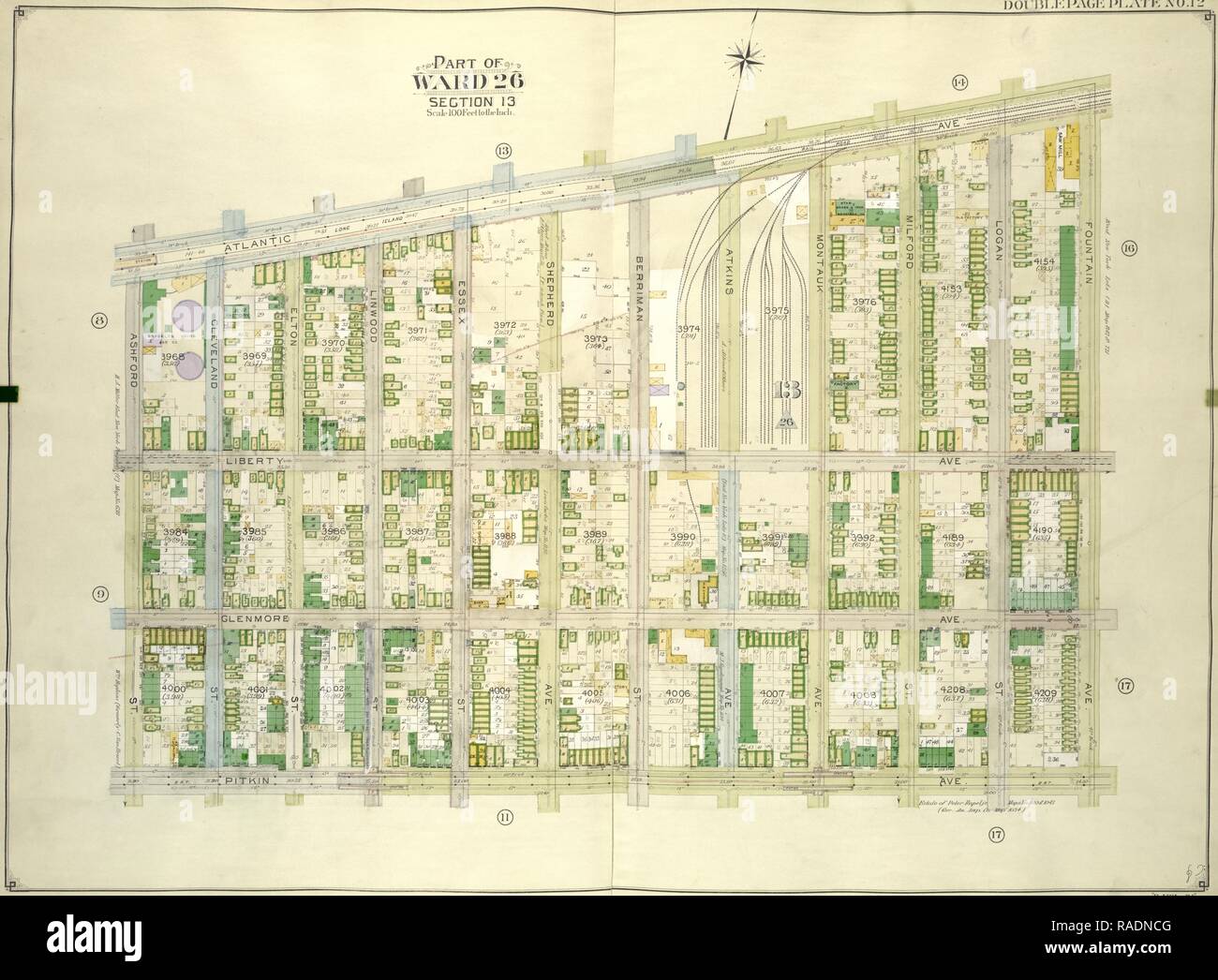 Brooklyn, Vol. 4, Double Page Plate No. 12, Part of Ward 26, Sections ...