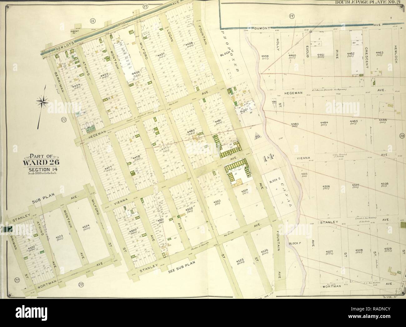 Brooklyn, Vol. 4, Double Page Plate No. 21, Part of Ward 26, Sections ...