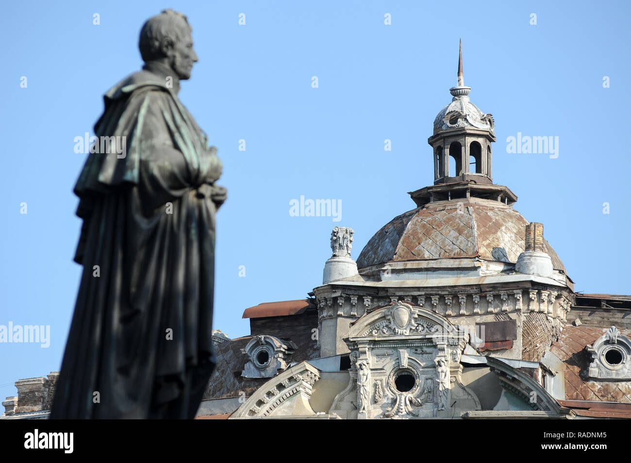 Monument to Mikhail Vorontsov built 1863 on Sobor Square and Russov ...