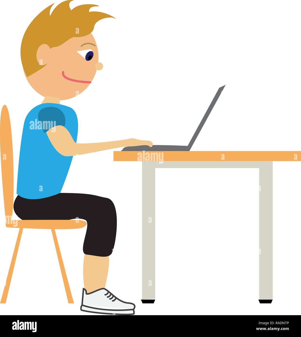 Programmer. Flat vector illustration cartoon style Stock Vector Image ...