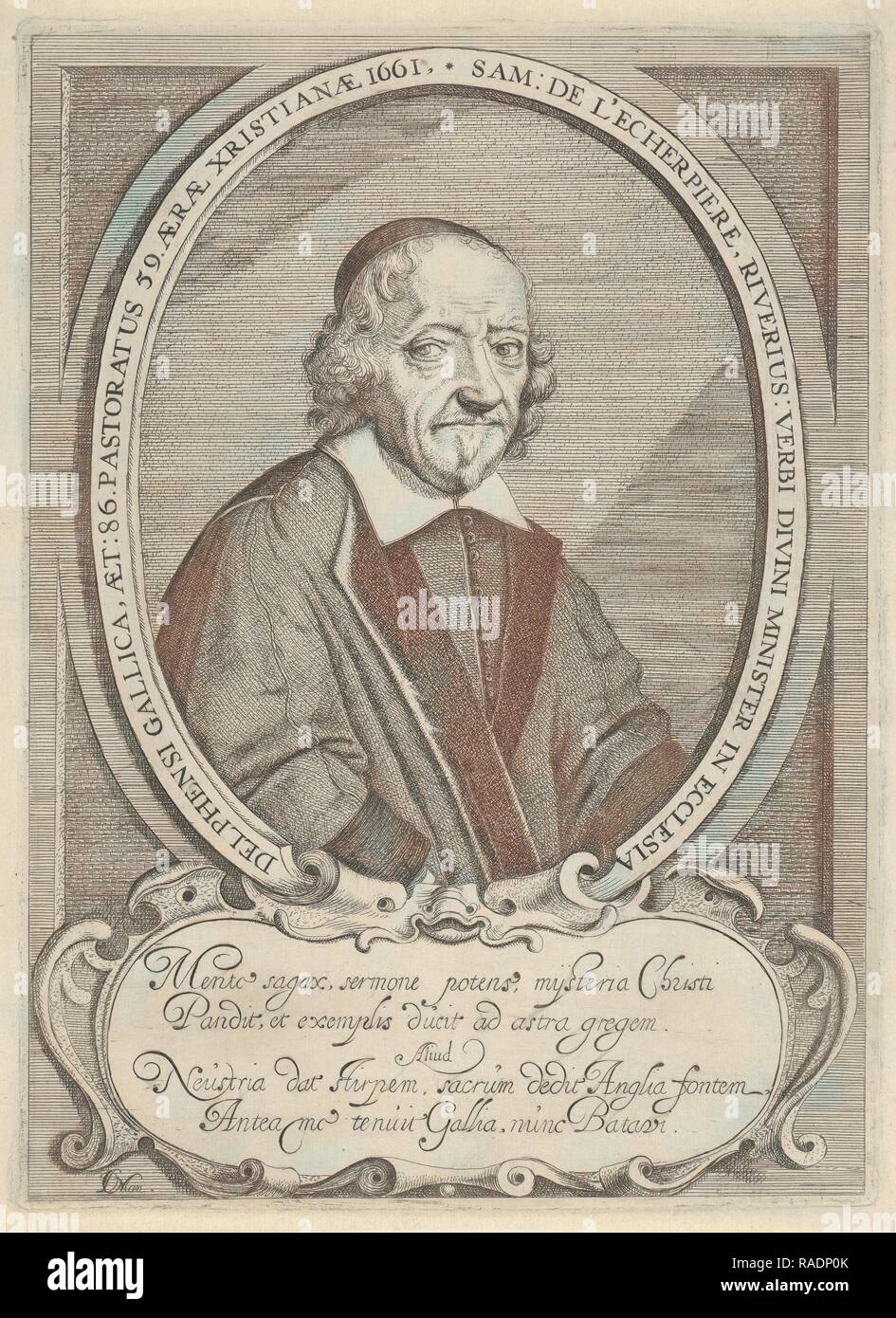 Portrait of Samuel de L'Echerpière, Cornelis de Man, 166. Reimagined by ...