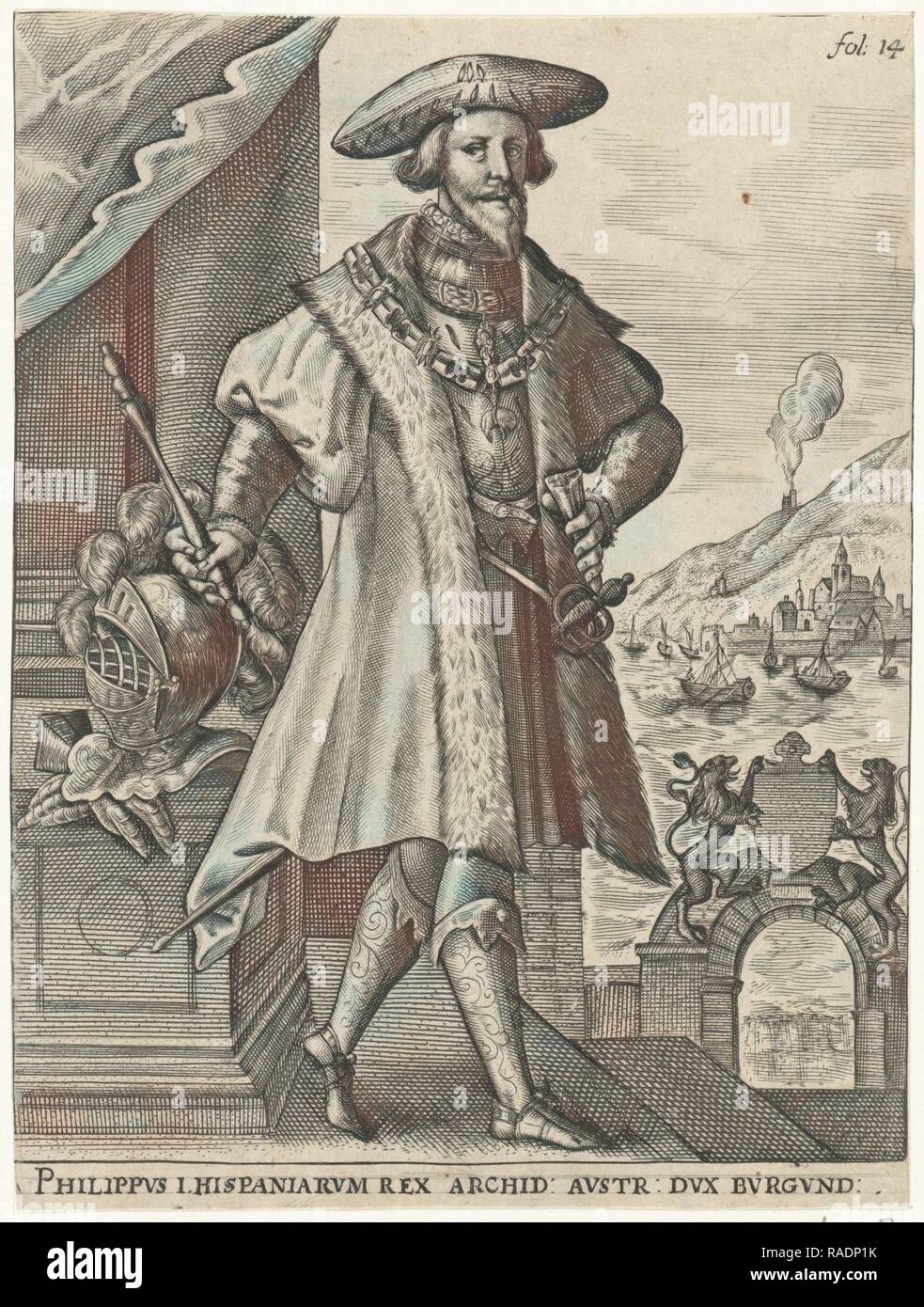 Portrait of Philip the Fair, Simon van de Passe, 1605 - 164. Reimagined ...