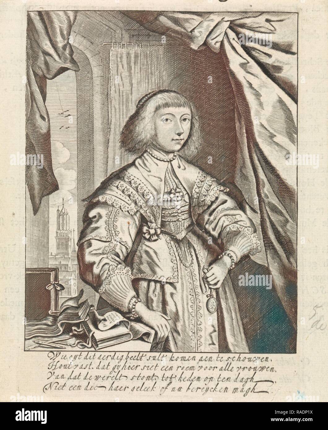 Portrait of Anna Maria van Schurman, Anonymous, Theodor Matham, 1670 ...