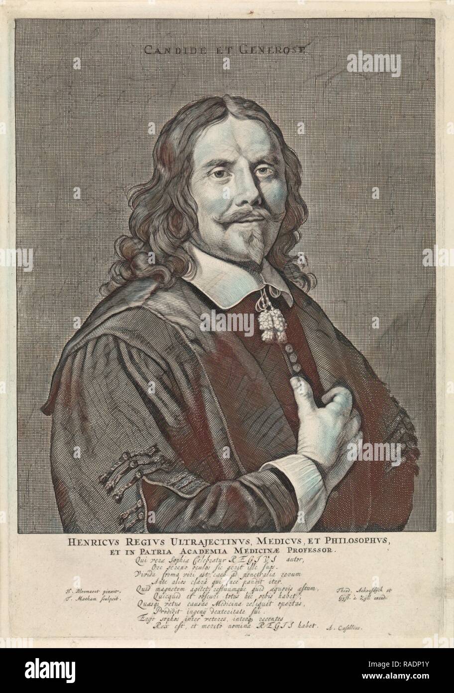 Portrait of Henricus Regius, Theodor Matham, A. Caesellius, Dirck van ...
