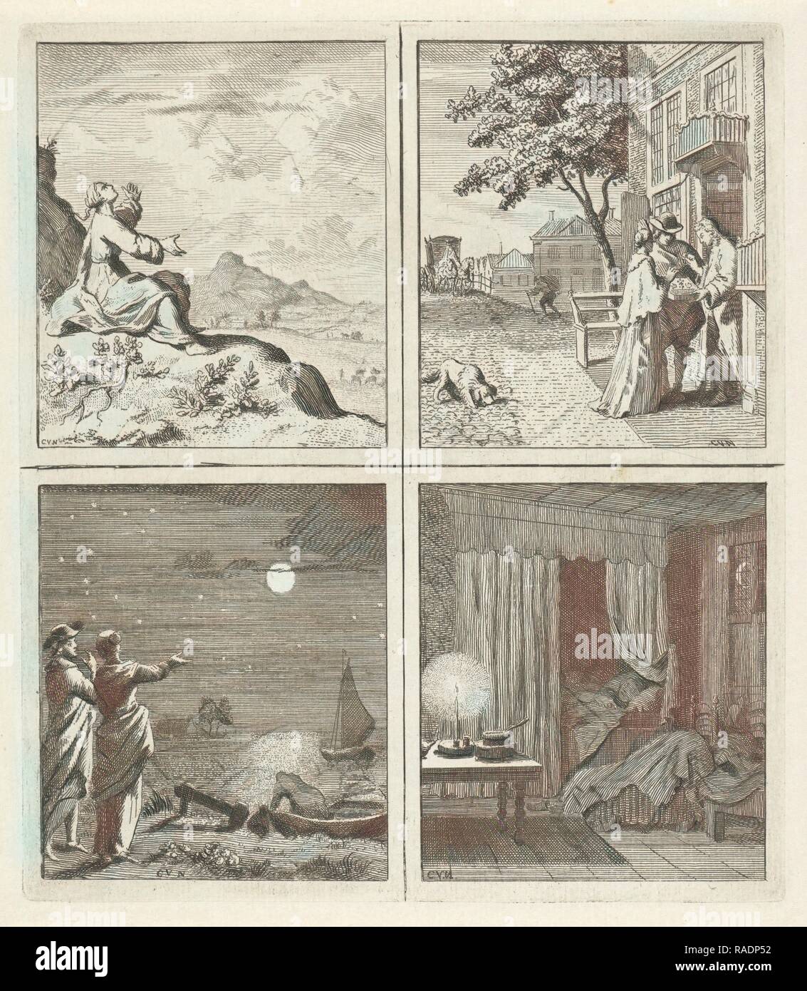 Heaven Jewelry Moon and stars Night's Sleep, Cornelis van Noorde, in or ...