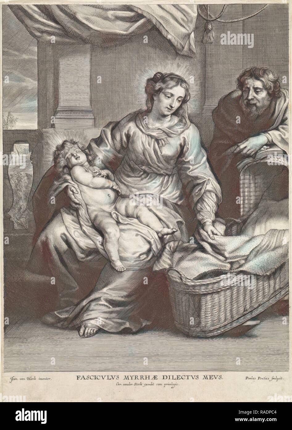 Holy Family, Paulus Pontius, Carolus van der Stoc. Reimagined by Gibon ...