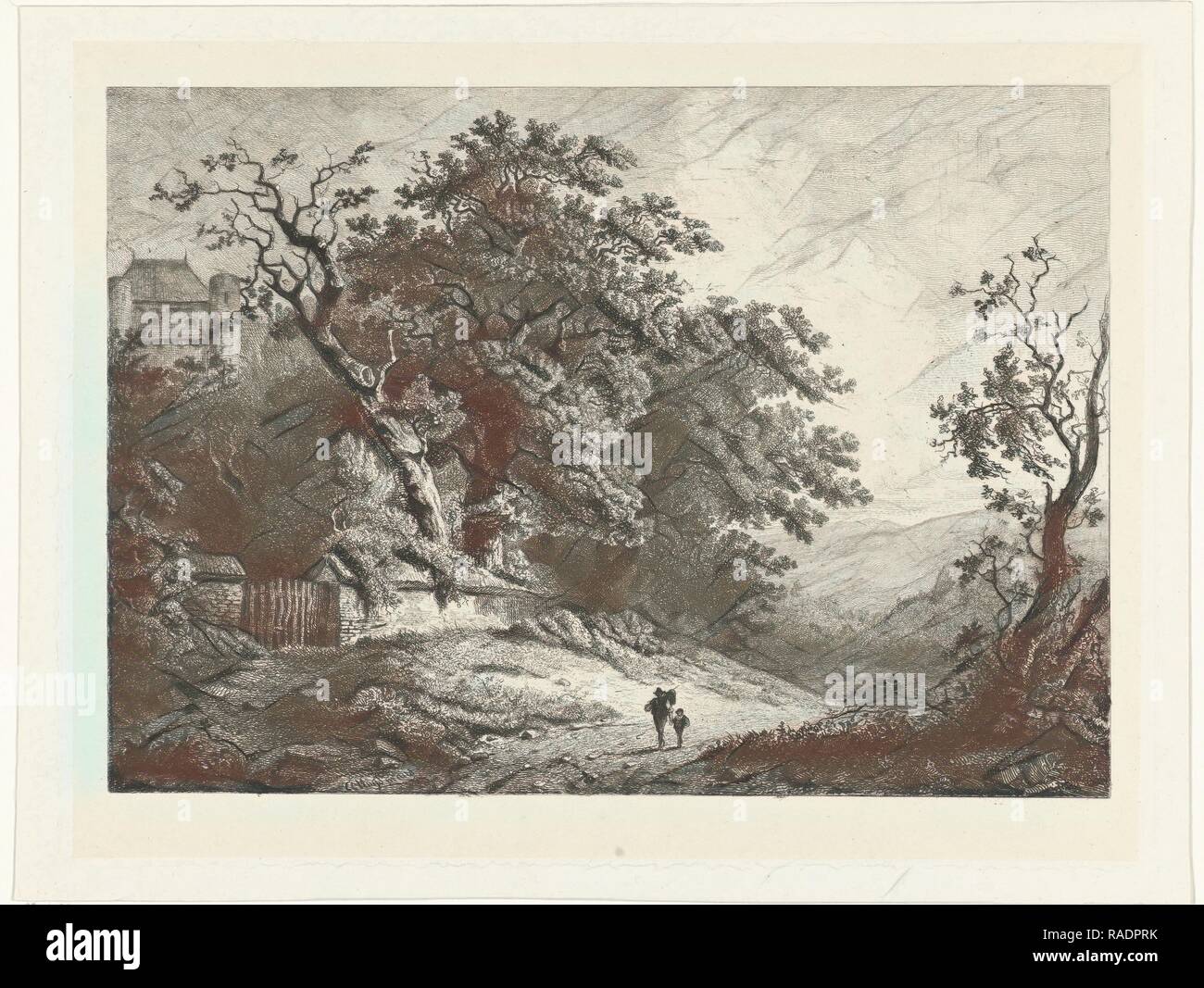 Landscape with trees and castle, Constantinus Cornelis Huysmans, 1820 ...